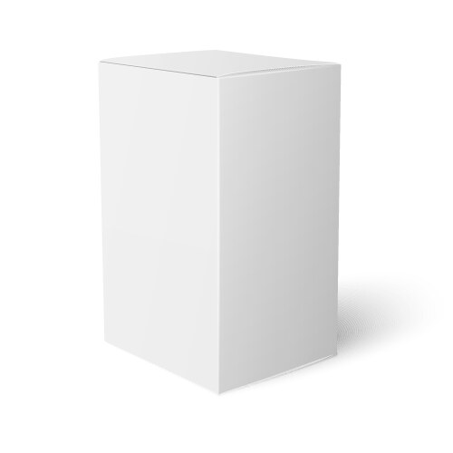 Blank white cube 3d box template Royalty Free Vector Image