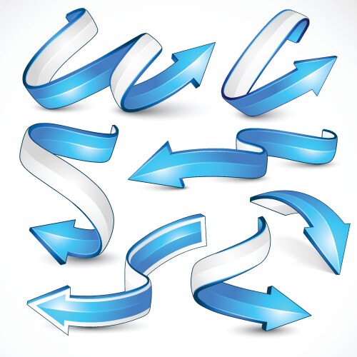 Blue arrows Royalty Free Vector Image - VectorStock