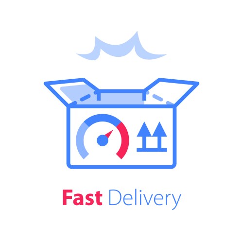 Order delivery fast shipment parcel distribution Vector Image