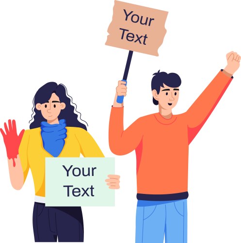 Live protest Royalty Free Vector Image - VectorStock