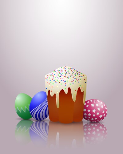 Easter cake isolated on white background Vector Image
