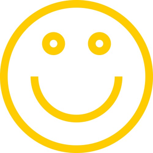 Happy smiley smiling face flat style Royalty Free Vector