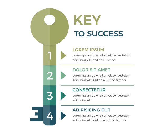 Key to success Royalty Free Vector Image - VectorStock