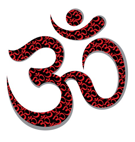 Ohm om aum symbol hand drawn Royalty Free Vector Image