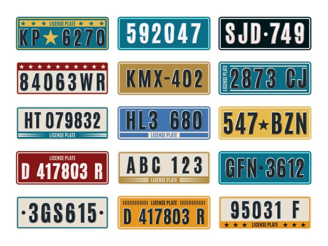 Car Number Plate Template Vector Images (over 120)