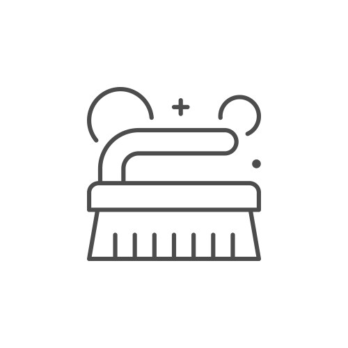 Cleaning brush Royalty Free Vector Image - VectorStock