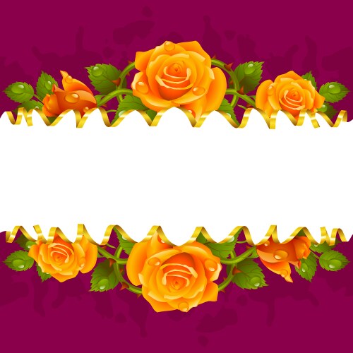Frame on a red roses background Royalty Free Vector Image
