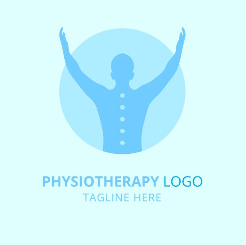 Physiotherapy logo template Royalty Free Vector Image