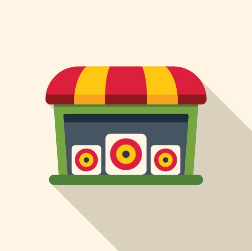 Shooting gallery game booth at amusement park Vector Image