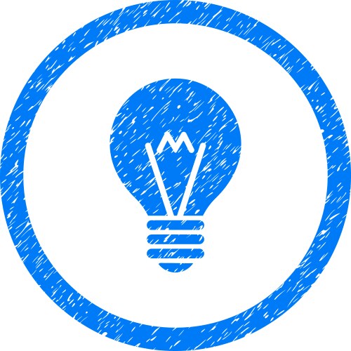 Light bulb lamp icon with question mark inside Vector Image