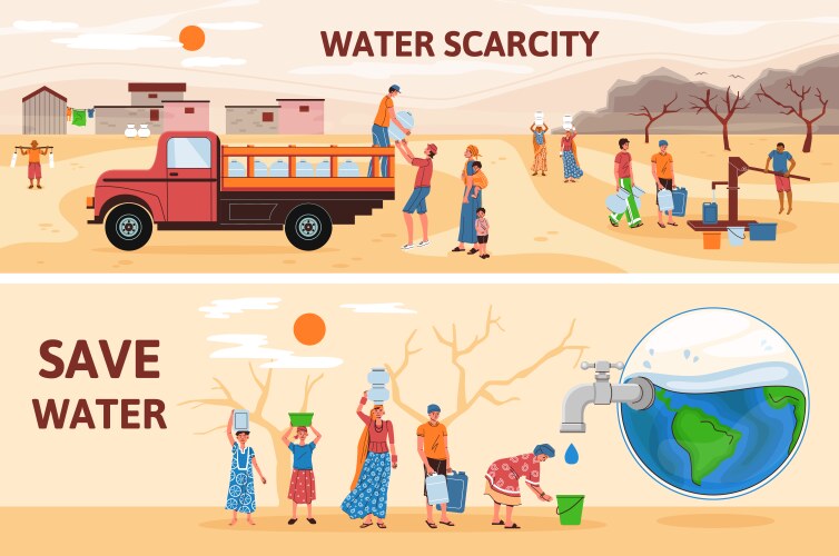 Save water background Royalty Free Vector Image
