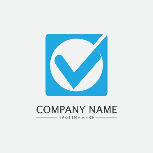 Checklist check mark logo or icon tick symbol Vector Image