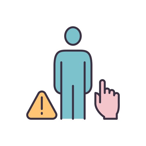 Do not touch people icon Royalty Free Vector Image