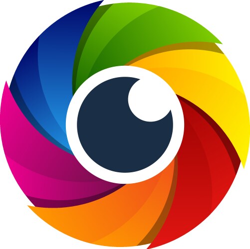 Rainbow circle logo Royalty Free Vector Image - VectorStock