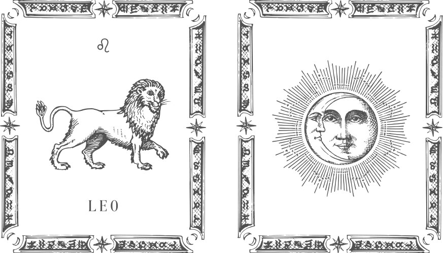 Zodiac horoscope paper template Royalty Free Vector Image