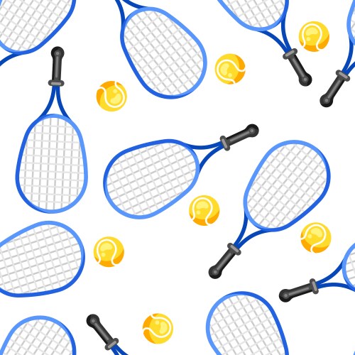 Icon tennis racket and ball in flat style Vector Image