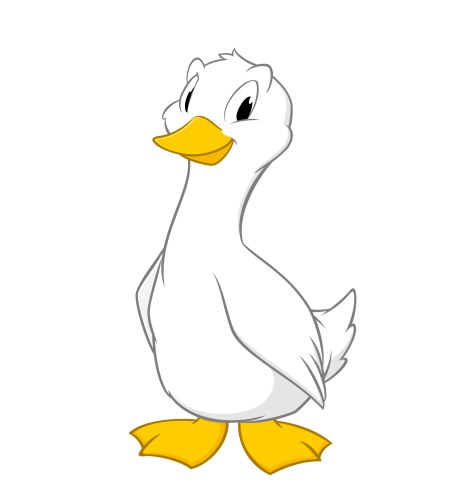 A cartoon goose Royalty Free Vector Image - VectorStock
