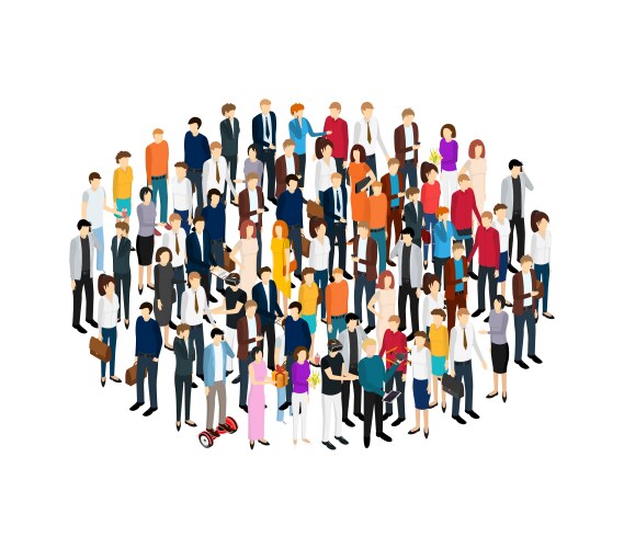 Large group of people Royalty Free Vector Image