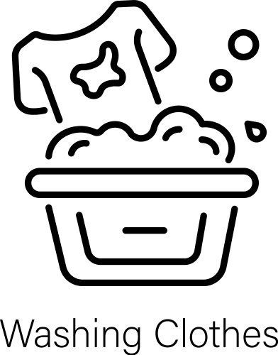 Washing shirt Royalty Free Vector Image - VectorStock