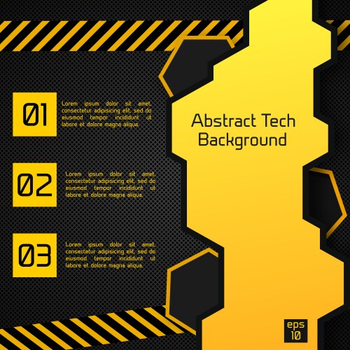 Hi-tech concept typography poster Royalty Free Vector Image