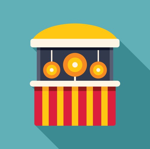 Shooting range game booth at amusement park Vector Image