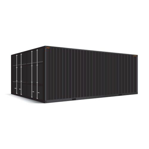 Shipping container drawings Royalty Free Vector Image