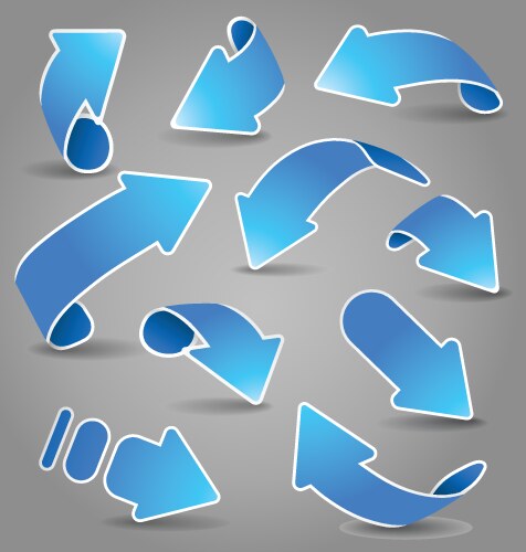 Collection of colour arrows Royalty Free Vector Image