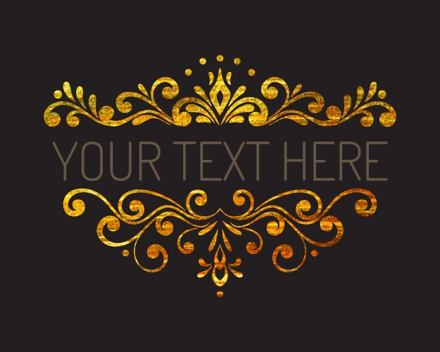 Gold Floral Border Vector Images (over 55,000)