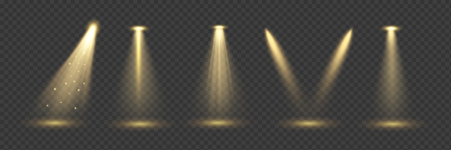 White stage backlight effects 3d realistic set Vector Image
