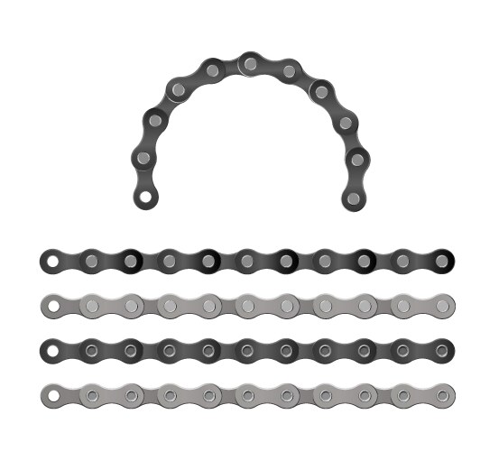 Bike chain bicycle cartoon silhouette Royalty Free Vector