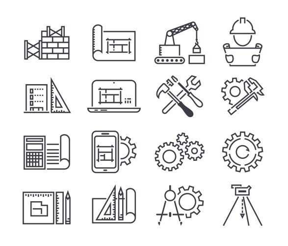Engineering architecture design icon Royalty Free Vector