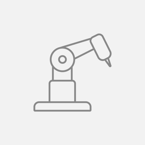 Machine learning industrial robot arm Royalty Free Vector