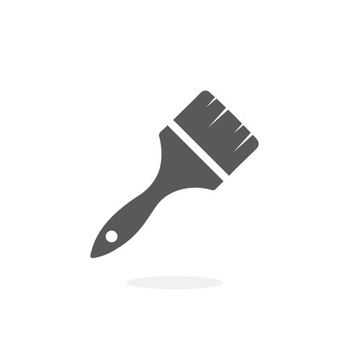 Paint brush icon wall paintbrush sign Royalty Free Vector