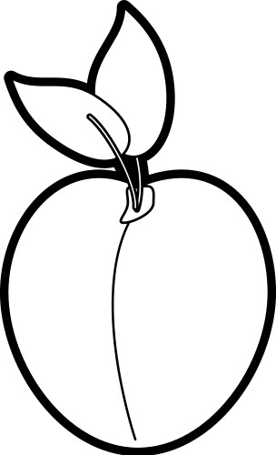 Fruit Uncolored Food Vector Images (over 120)