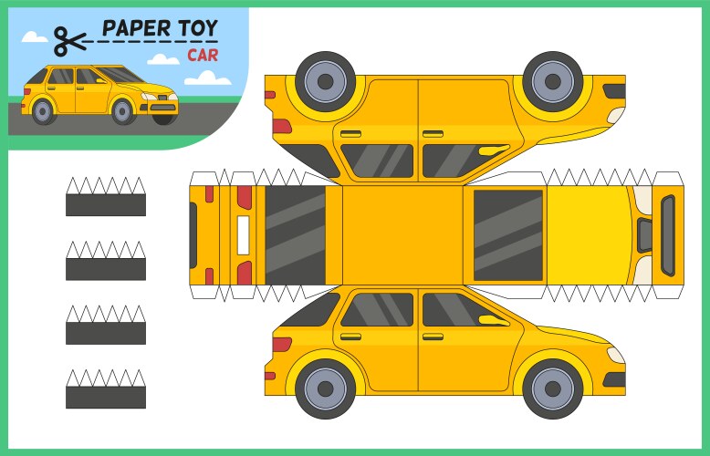 Car Papercraft Vector Images (62)