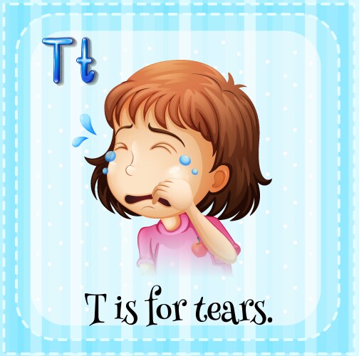 Opposite words with cry and laugh Royalty Free Vector Image