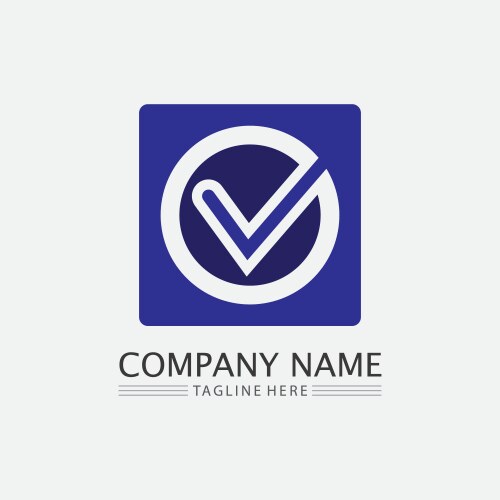 Checklist check mark logo or icon tick symbol Vector Image