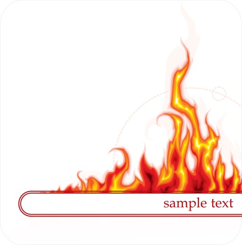 Simple fire border patterns and round frame flame Vector Image