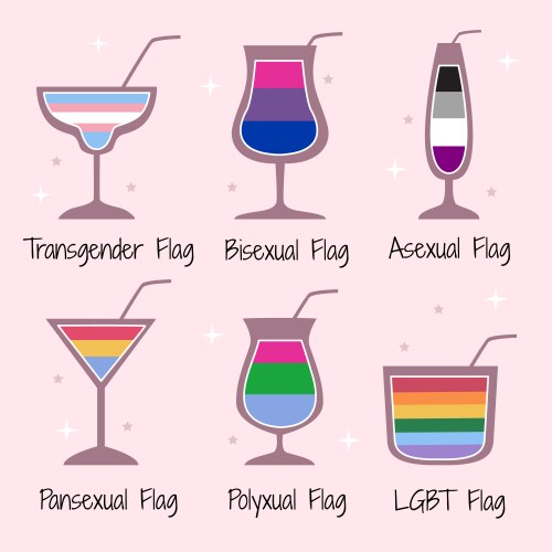 Realistic pride month flags collection Royalty Free Vector