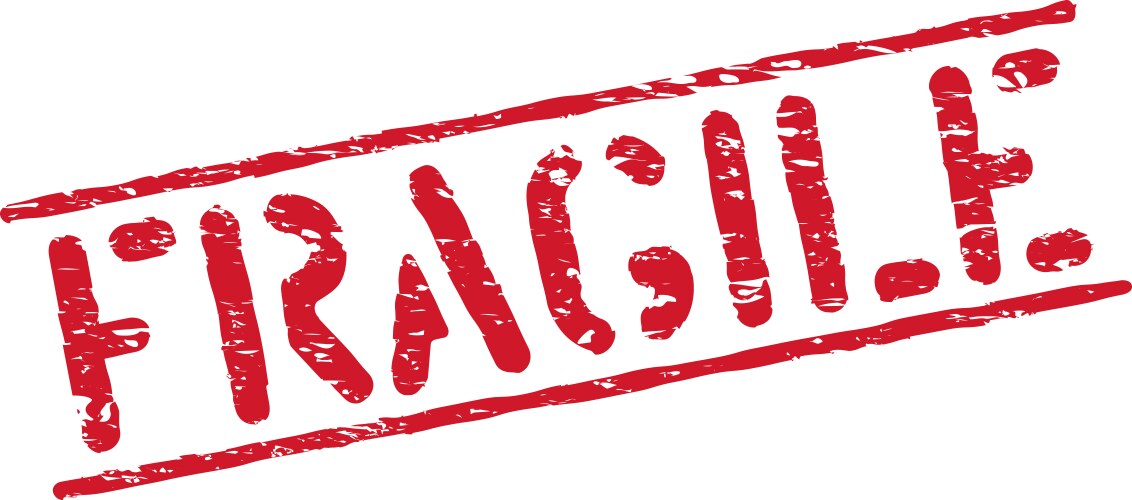 Do not drop fragile items packaging symbol sign Vector Image