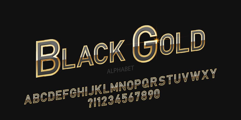 Golden text editable font effect Royalty Free Vector Image