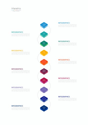 Infographic 10 options design elements Royalty Free Vector