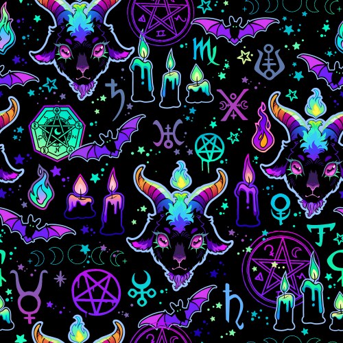 Seamless pattern of multicolored rainbow drawn Vector Image