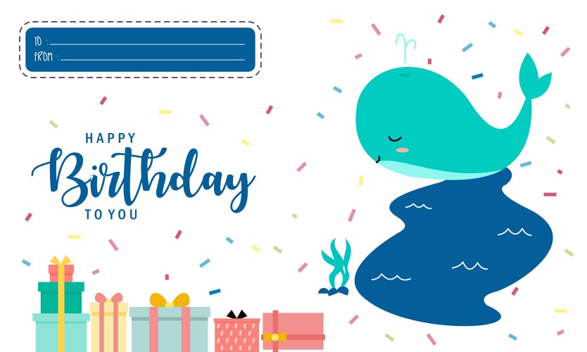 Birthday invitation template logo Royalty Free Vector Image