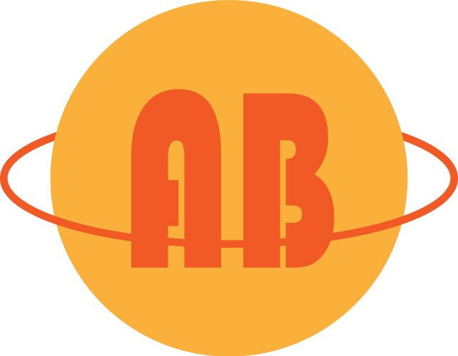 Initial letter logo ab template design Royalty Free Vector