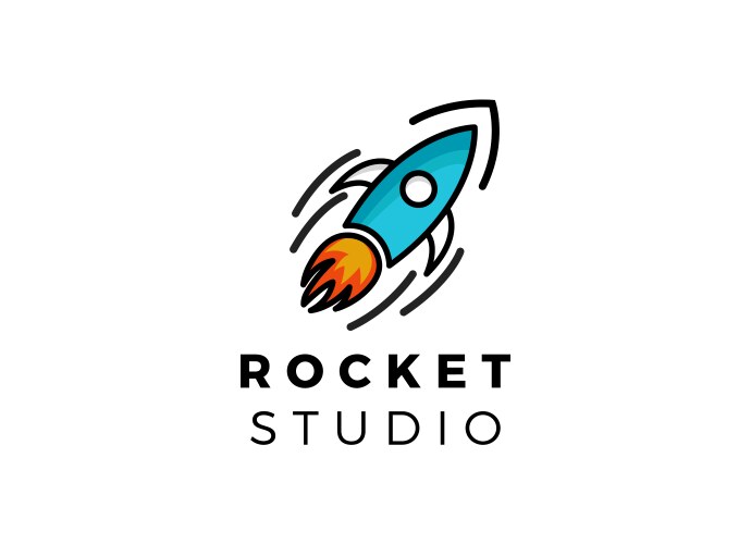 Rocket store logo Royalty Free Vector Image - VectorStock