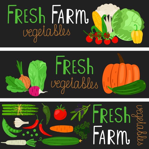 Cartoon vegetables collection Royalty Free Vector Image