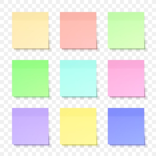 Realistic sticky note with shadow yellow paper Vector Image