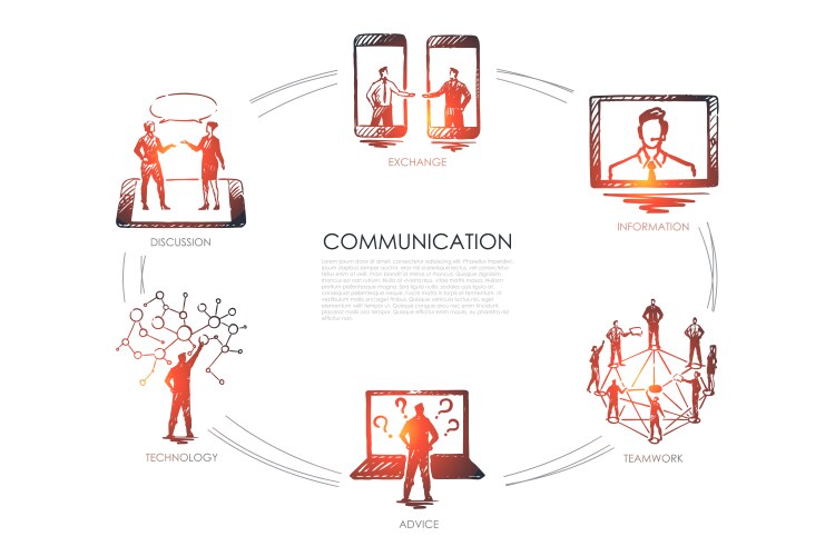 Communication icons Royalty Free Vector Image - VectorStock