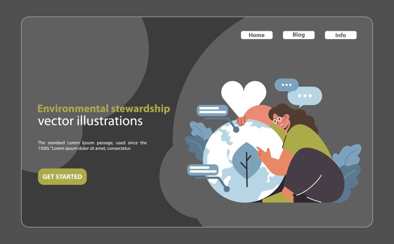 Environmental stewardship visual a gentle embrace Vector Image